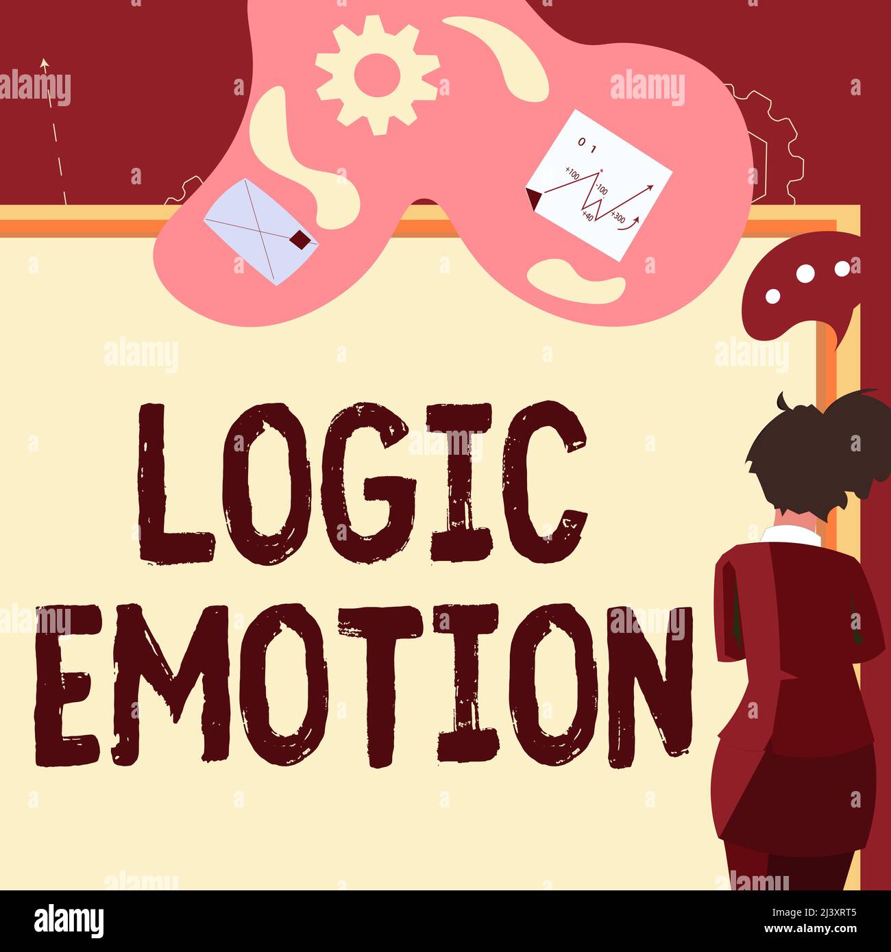 Handwriting text Logic Emotion. Business overview Unpleasant Feelings turned to Self Respect ...