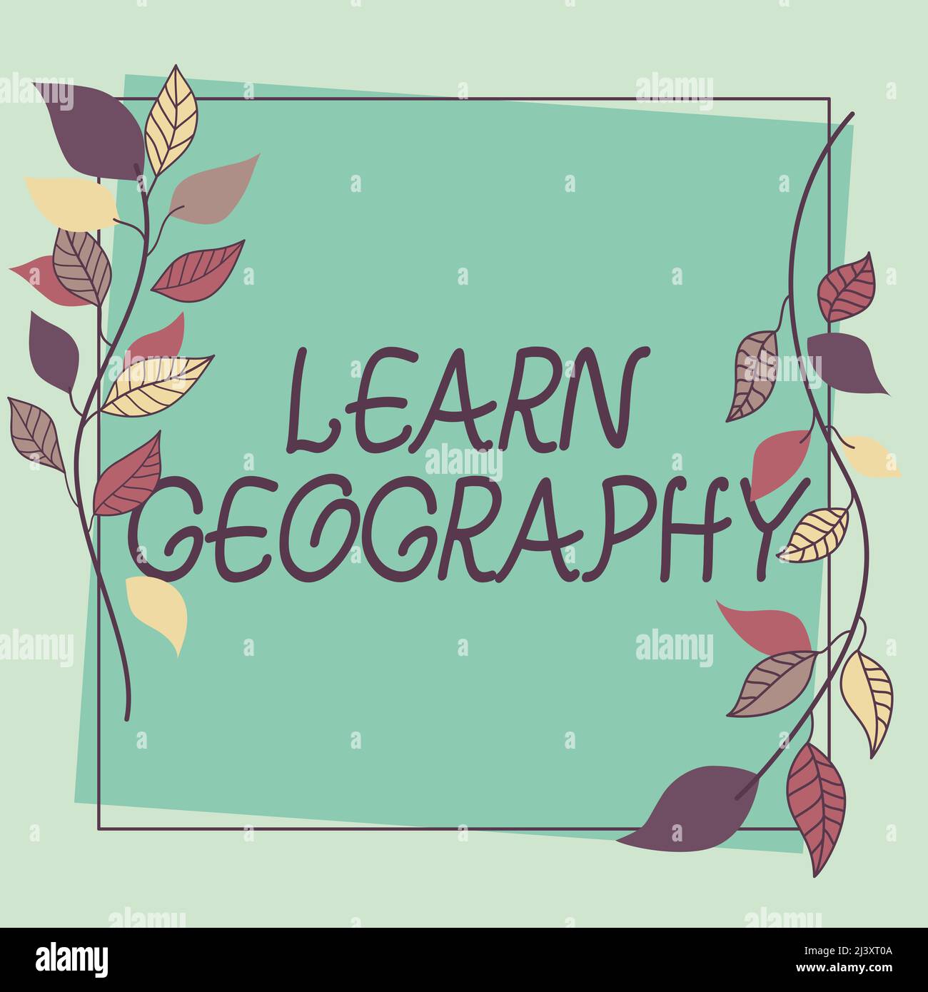 Hand writing sign Learn Geography. Word for study of physical features ...