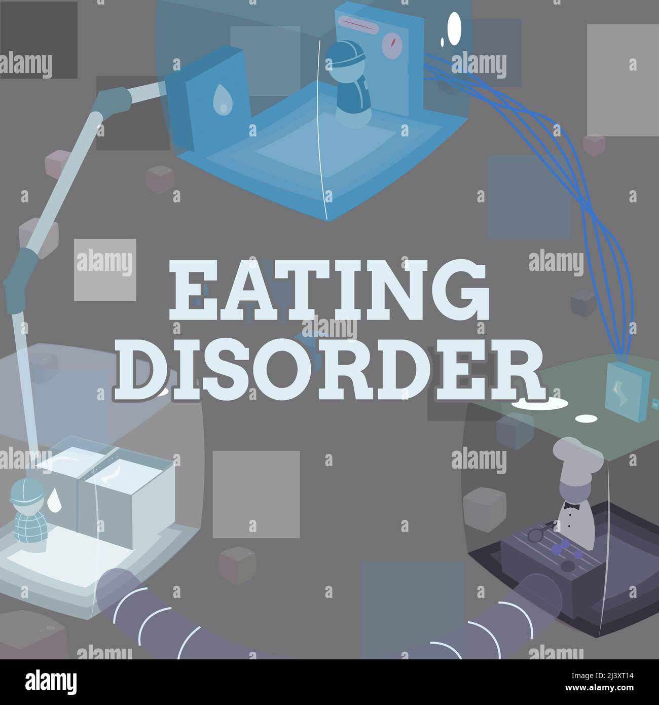 Hand writing sign Eating Disorder. Business concept characterized by ...