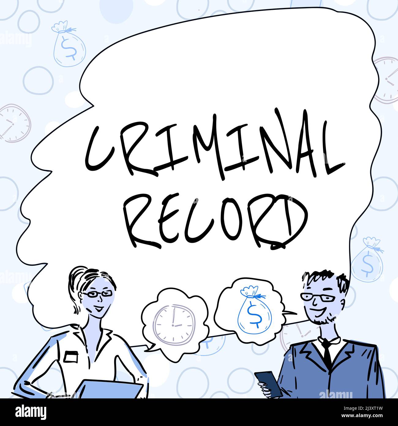 Conceptual display Criminal Record. Concept meaning profile of a person ...