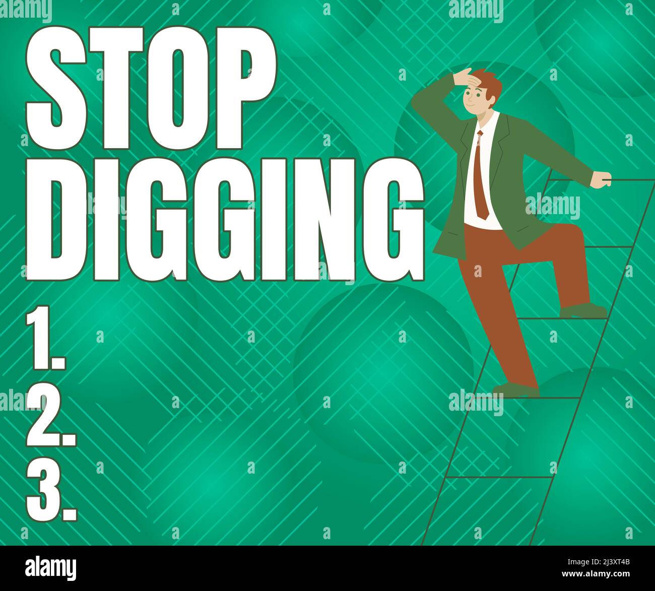 Text caption presenting Stop Digging. Conceptual photo Prevent Illegal ...