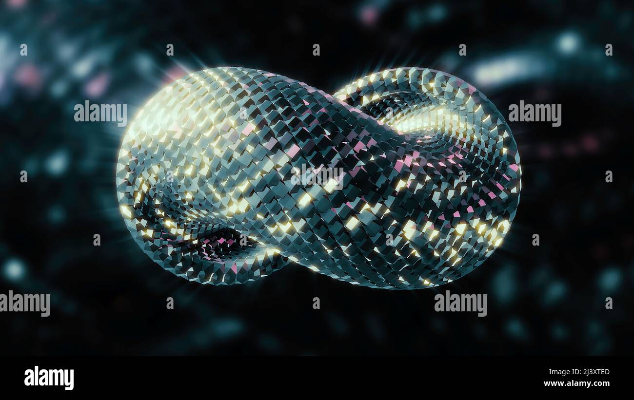 3D twisted spiral moving looped. Motion. Loop moves in loop in zero ...