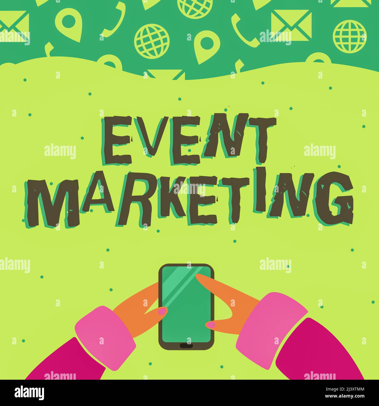 Conceptual caption Event Marketing. Business idea describes process of ...