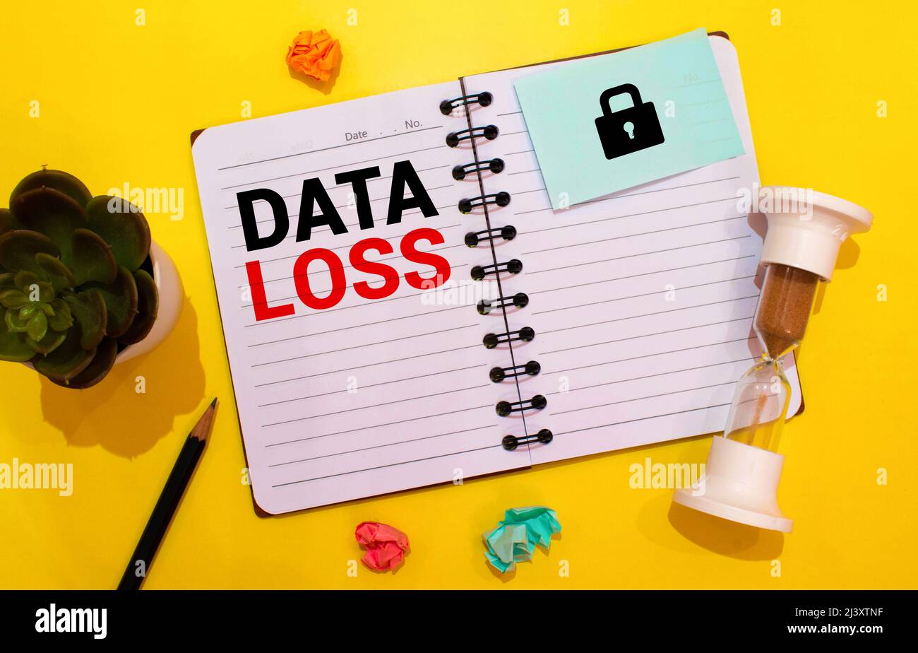 white piece of paper with text Data Loss Prevention on the background ... white piece of paper with text Data Loss Prevention on the background ...