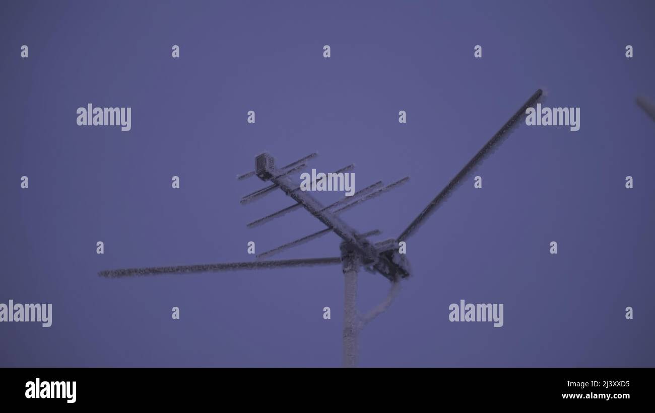 The frozen antenna for the TV . CLIP. The antenna for receiving a ...