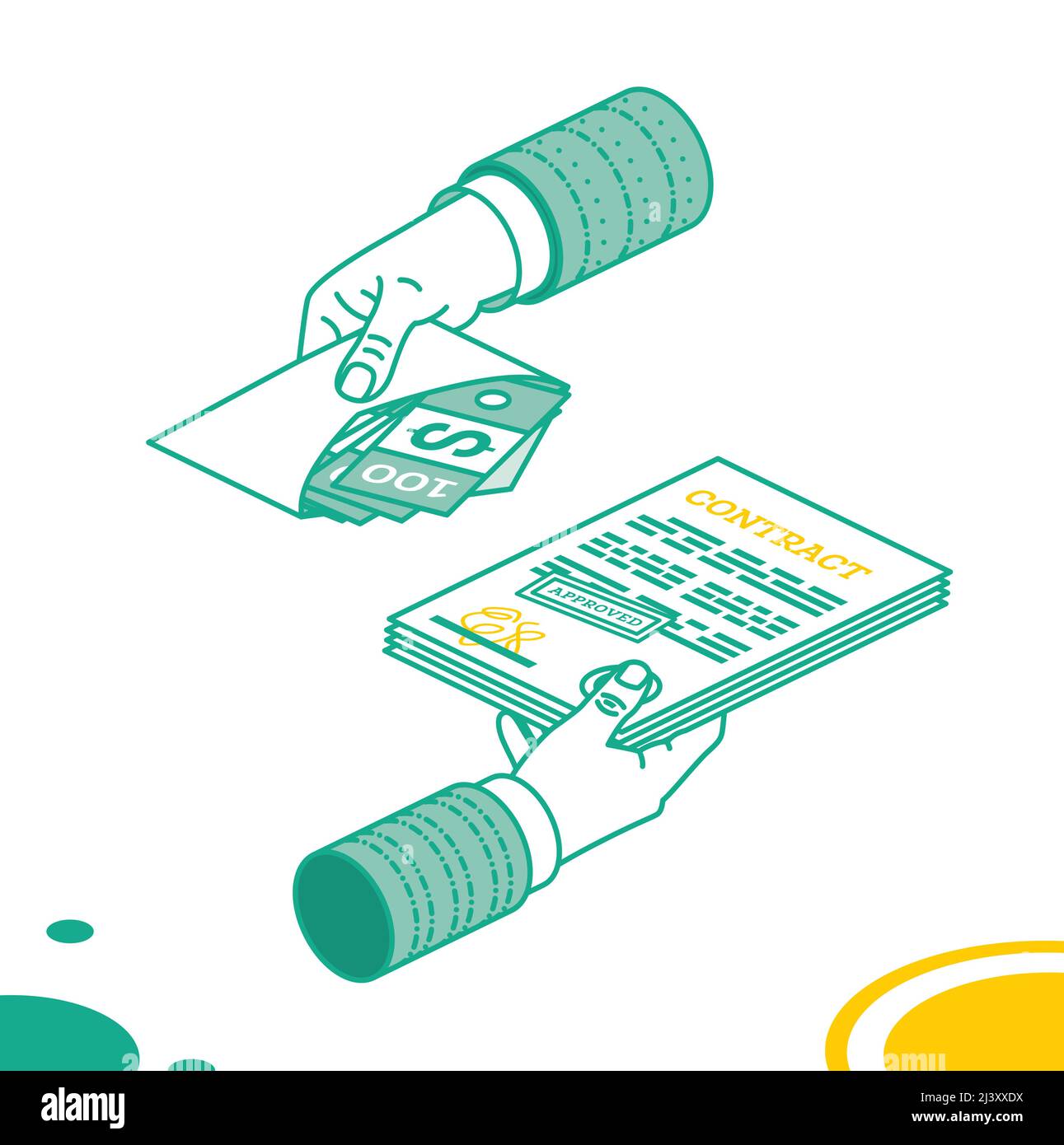 Salary agreement Stock Vector Images - Alamy