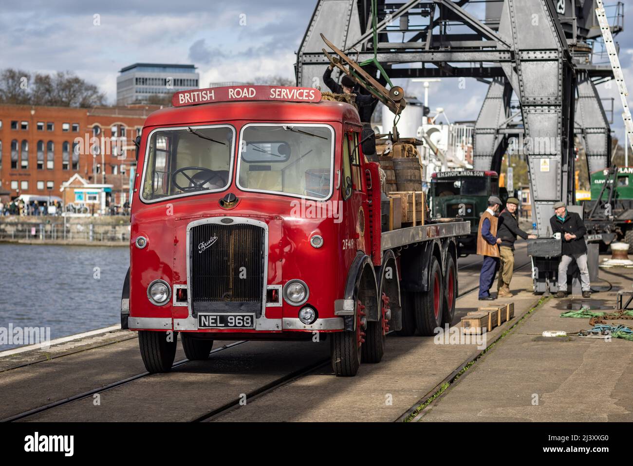 Vintage British Road Services Bristol Lorry parked amongst the vintage ...