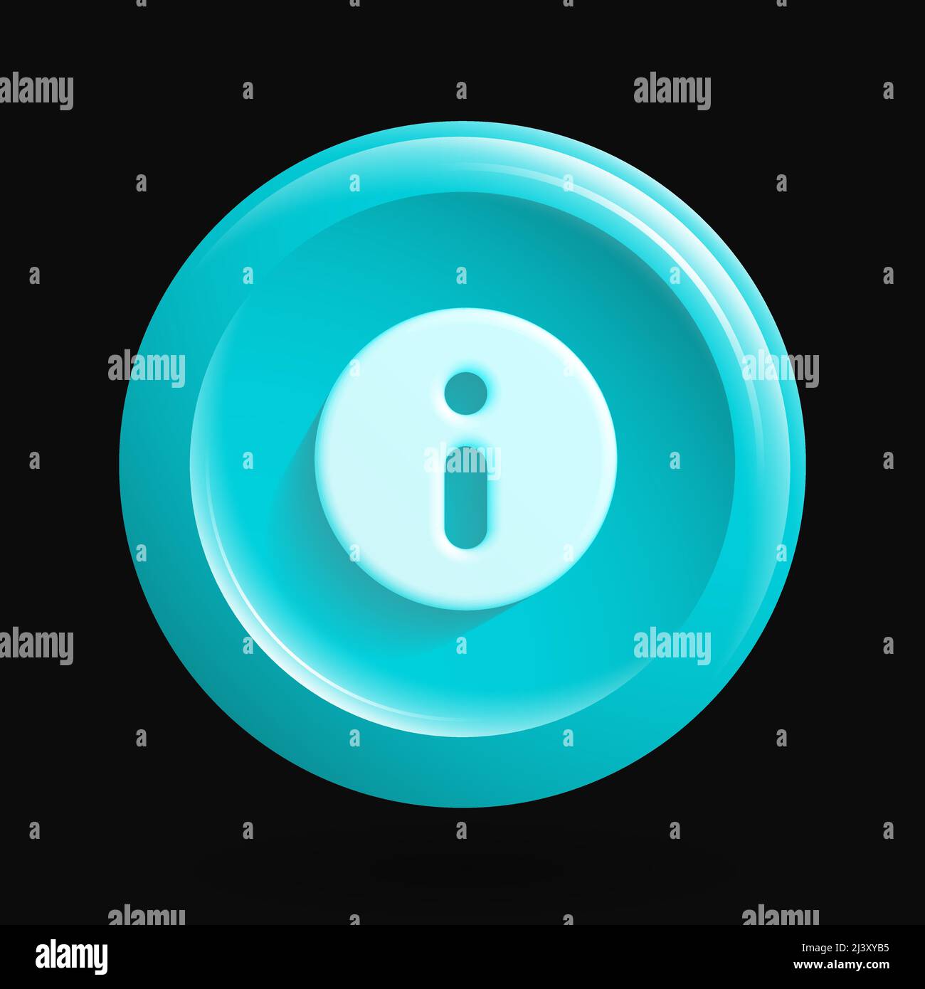 Additional Information 3d Icon. Blue Round Design Element. Vector ...
