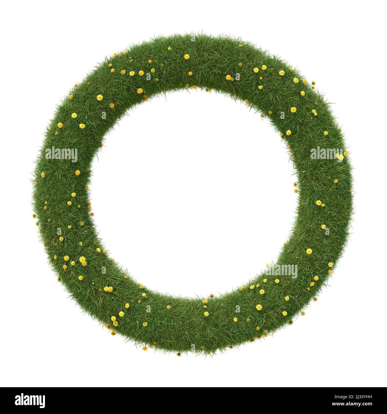 Fresh green grass circle frame hi-res stock photography and images - Alamy