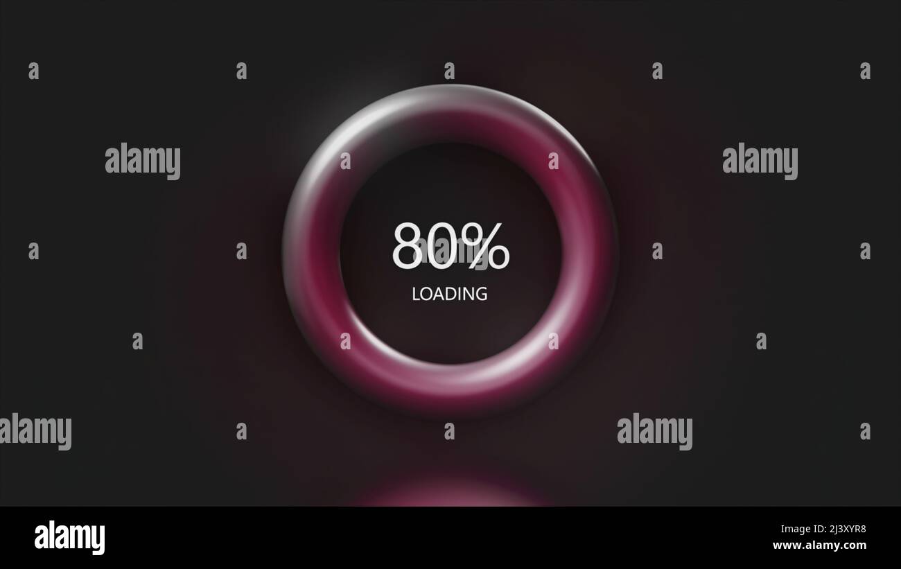 Ring with luminous loading line. Motion. Luminous loading ring with ...