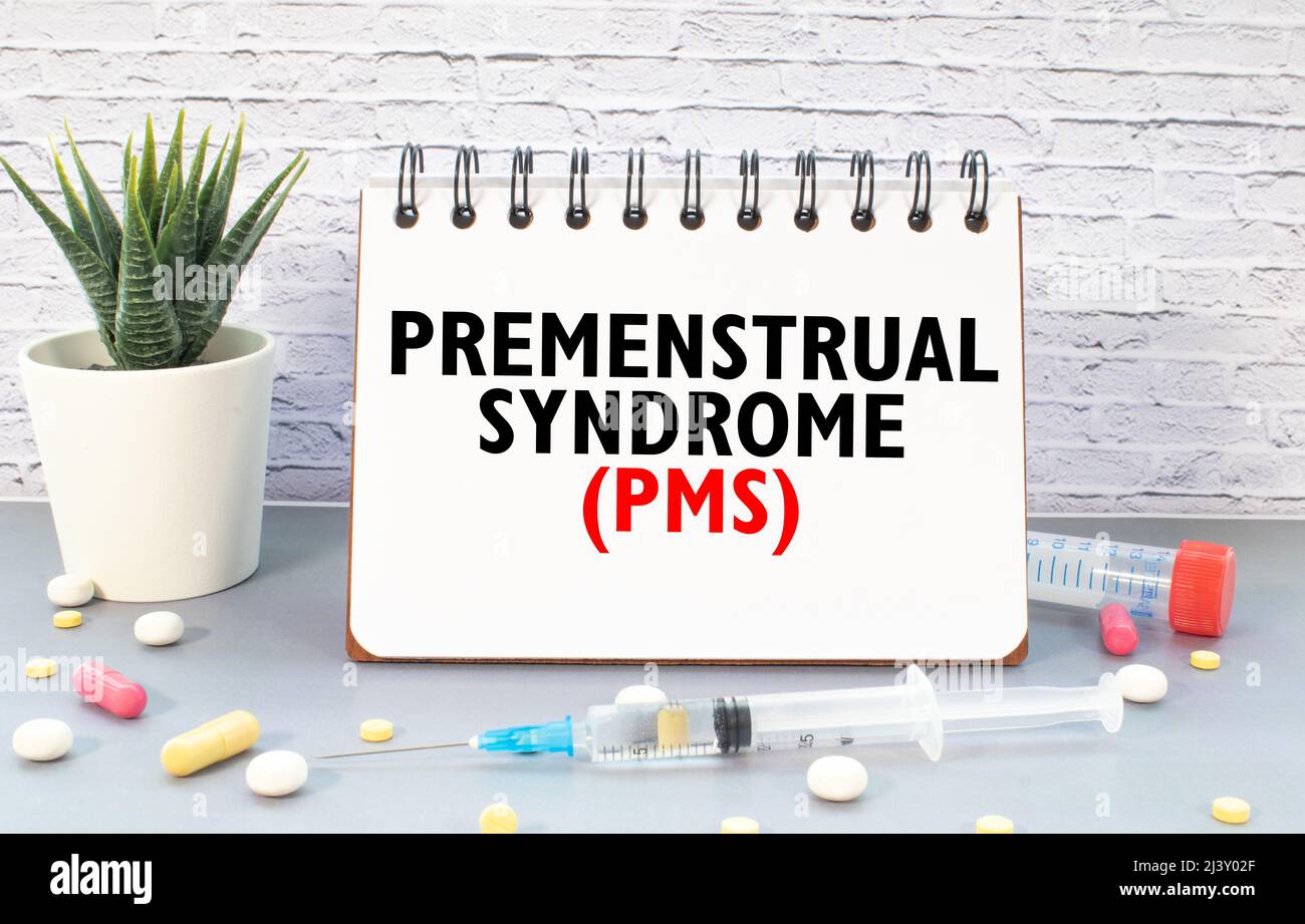 Pms Premenstrual Syndrome Stress - Diagnosis written on a piece of ...