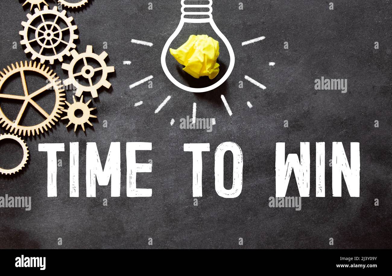 Win word written wood hi-res stock photography and images - Alamy