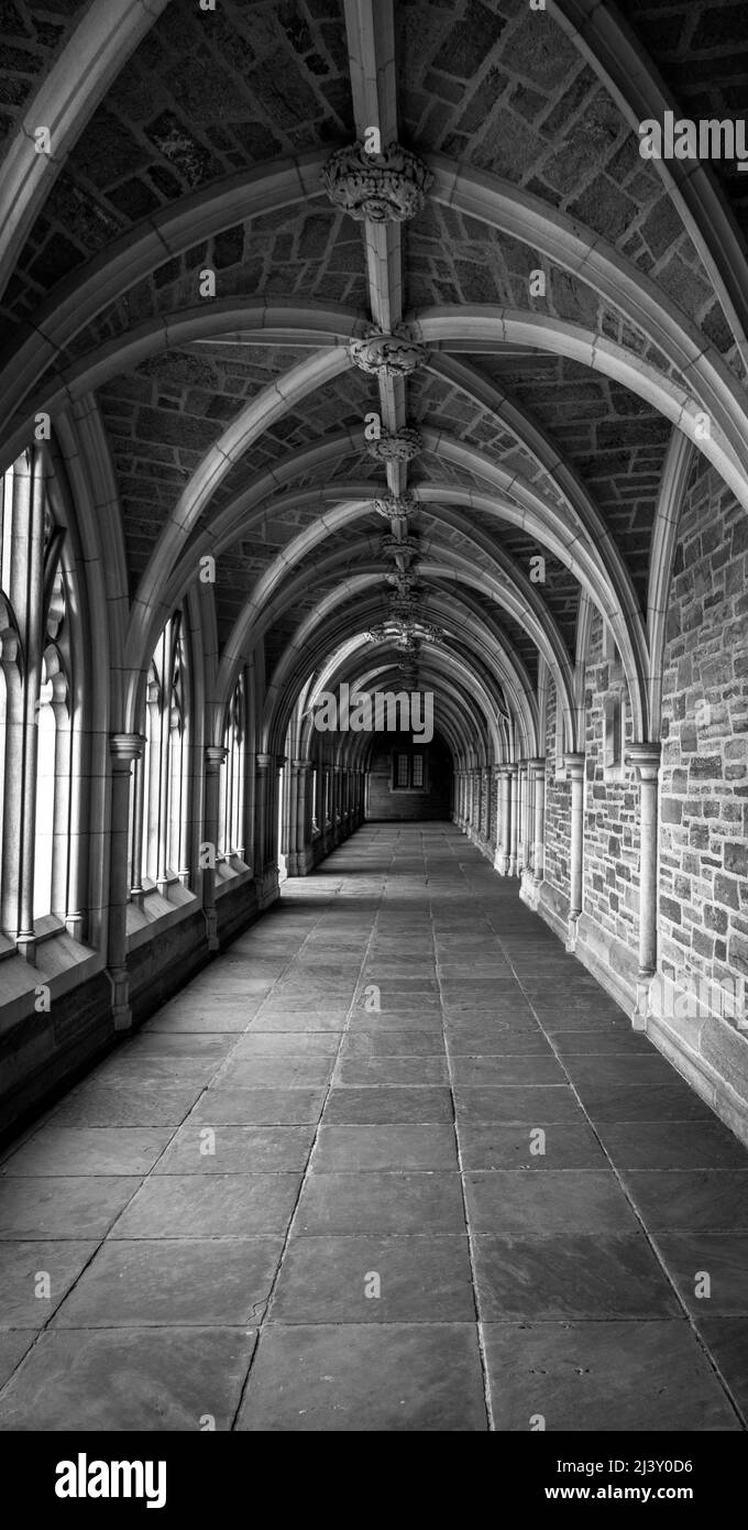 Gothic corridor Black and White Stock Photos & Images - Alamy