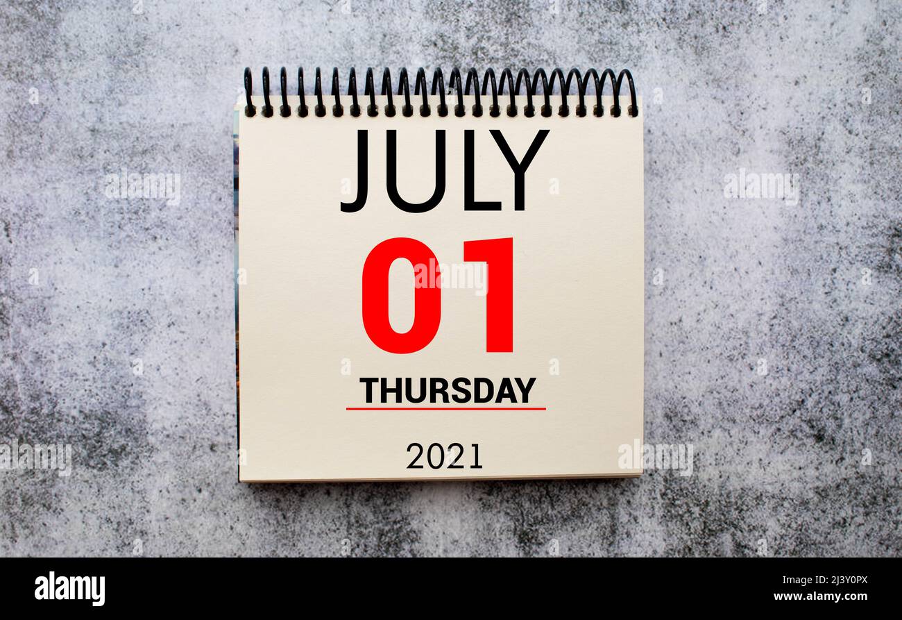 First of July - Canada Day on white background Stock Photo - Alamy