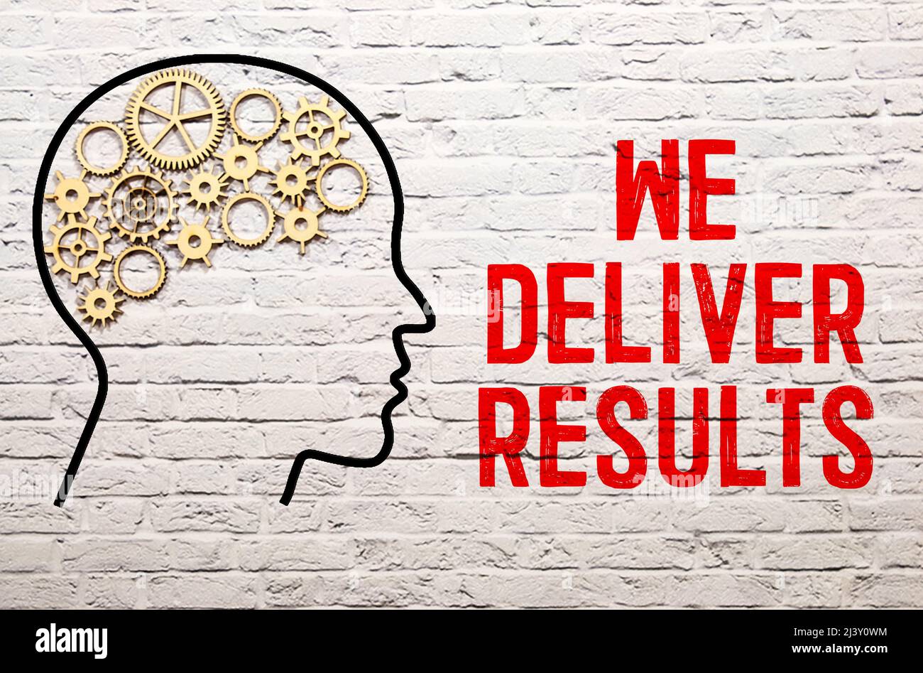 text WE DELIVER RESULTS, concept Stock Photo - Alamy