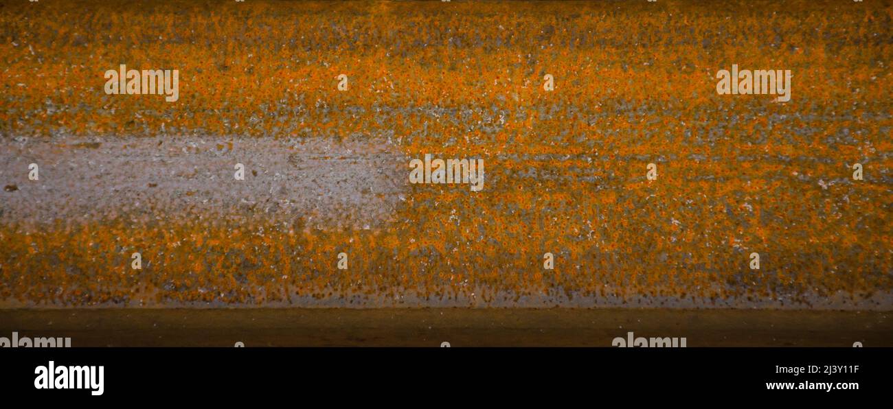 Rusty rail top view. Texture of rusty metal. Background for modeling or ...