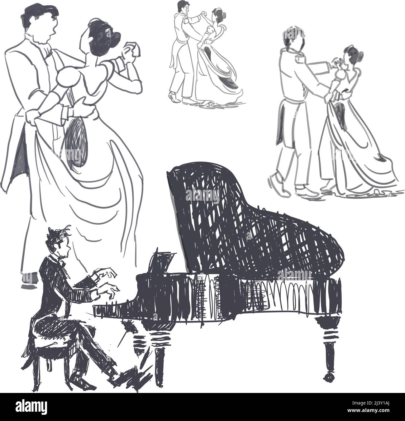 Classic music performance Stock Vector Images - Alamy