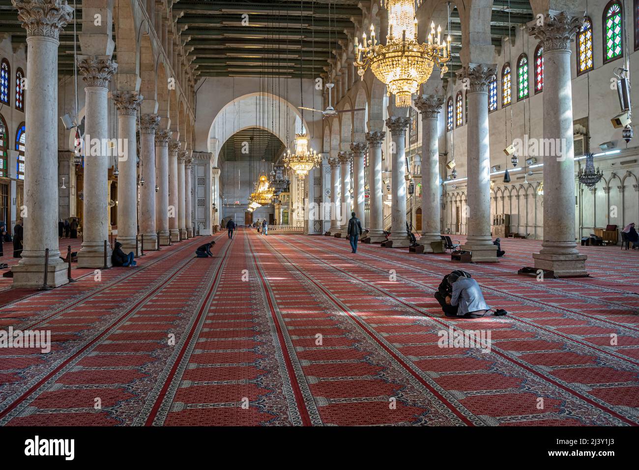 Prayer Meeting Umayyad Mosque, Damascus, Syria Stock Photo - Alamy