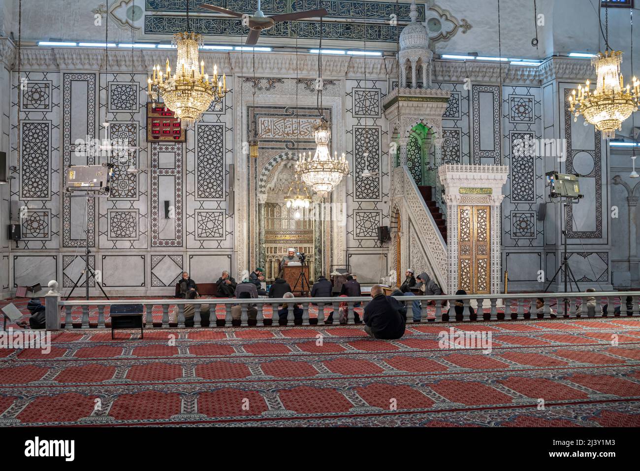 Prayer Meeting Umayyad Mosque, Damascus, Syria Stock Photo - Alamy