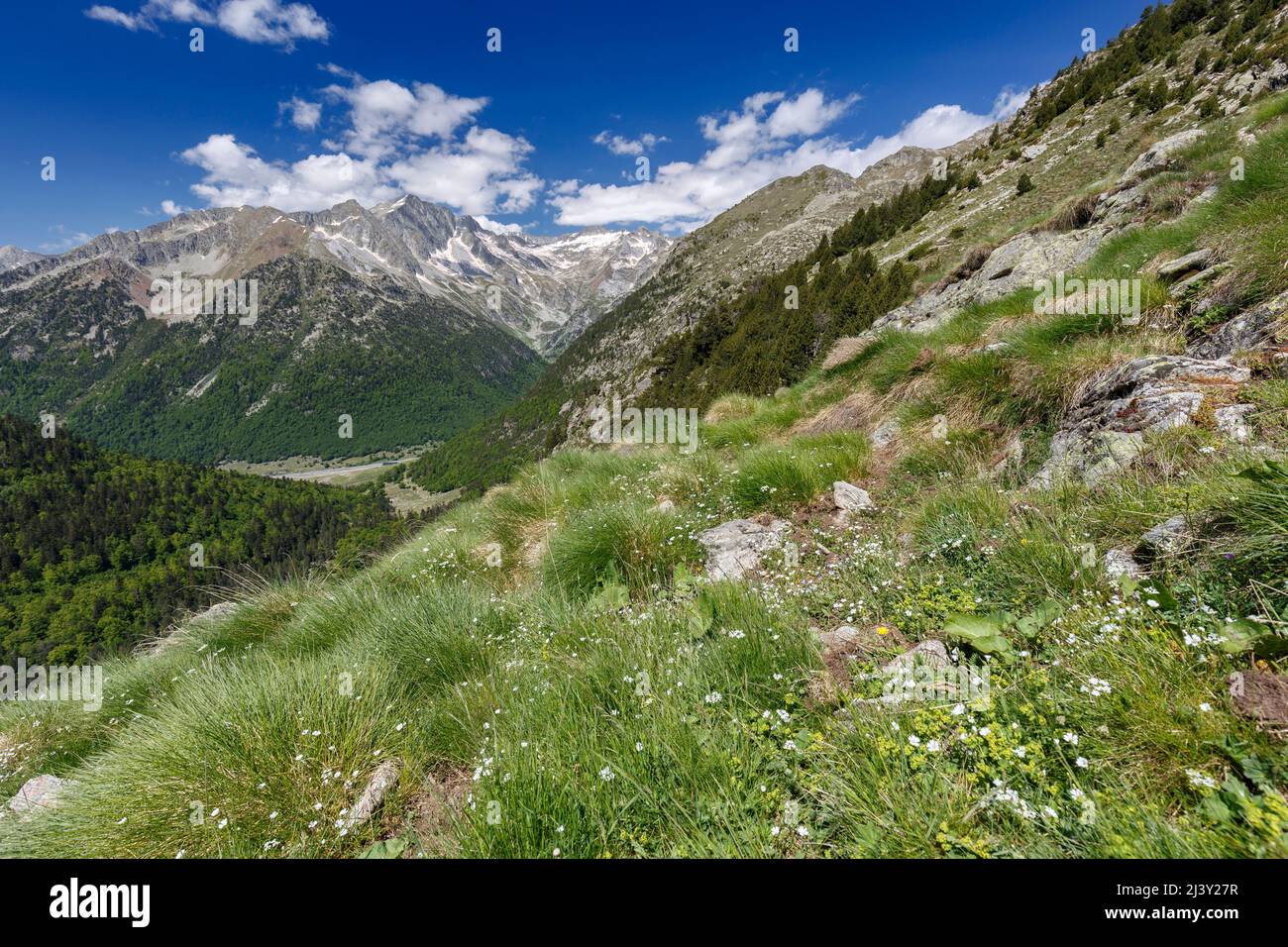 Russell and Conangles peaks view from Conangles valley, Posets maladeta ...