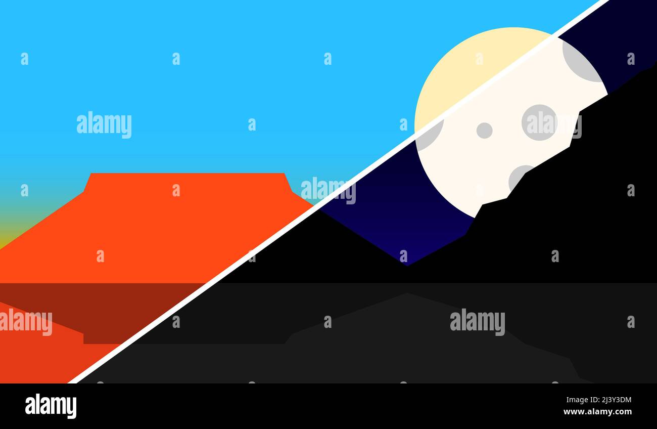 Canyon. Half Night and Half Day Stock Photo - Alamy