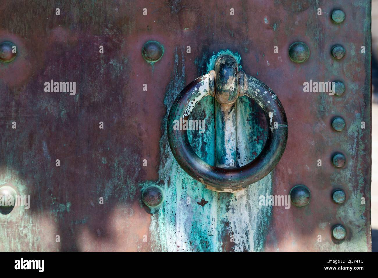 Door handle of a copper entrance door in Split, Croatia Stock Photo - Alamy