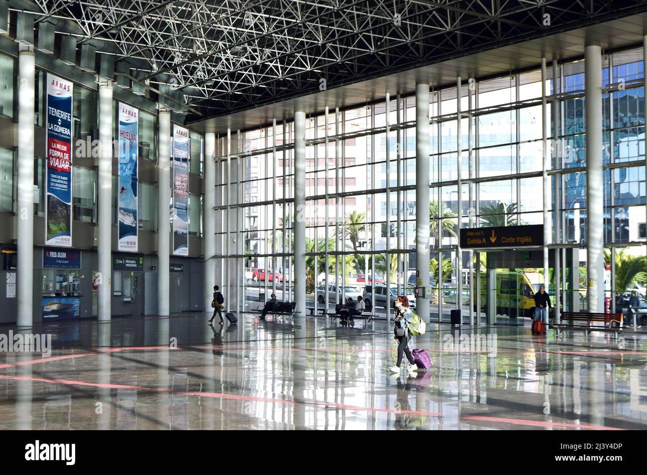 Intercambiador (main bus station terminal) entrance hall in Santa Cruz ...