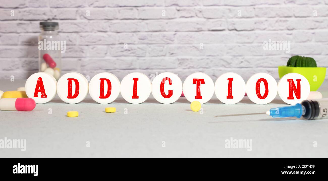 Addiction word hi-res stock photography and images - Alamy