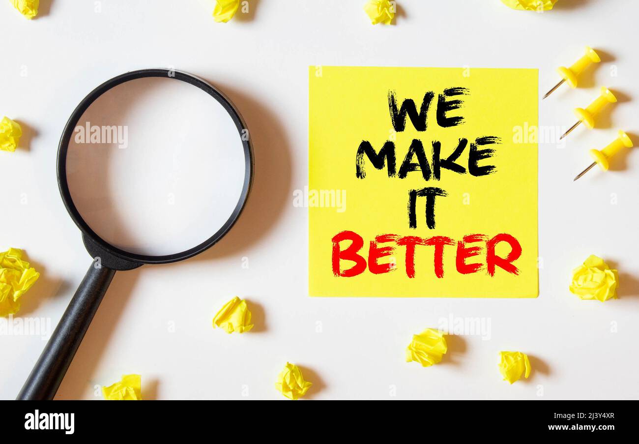 Word writing text Make Things Better. Business concept for Do something ...