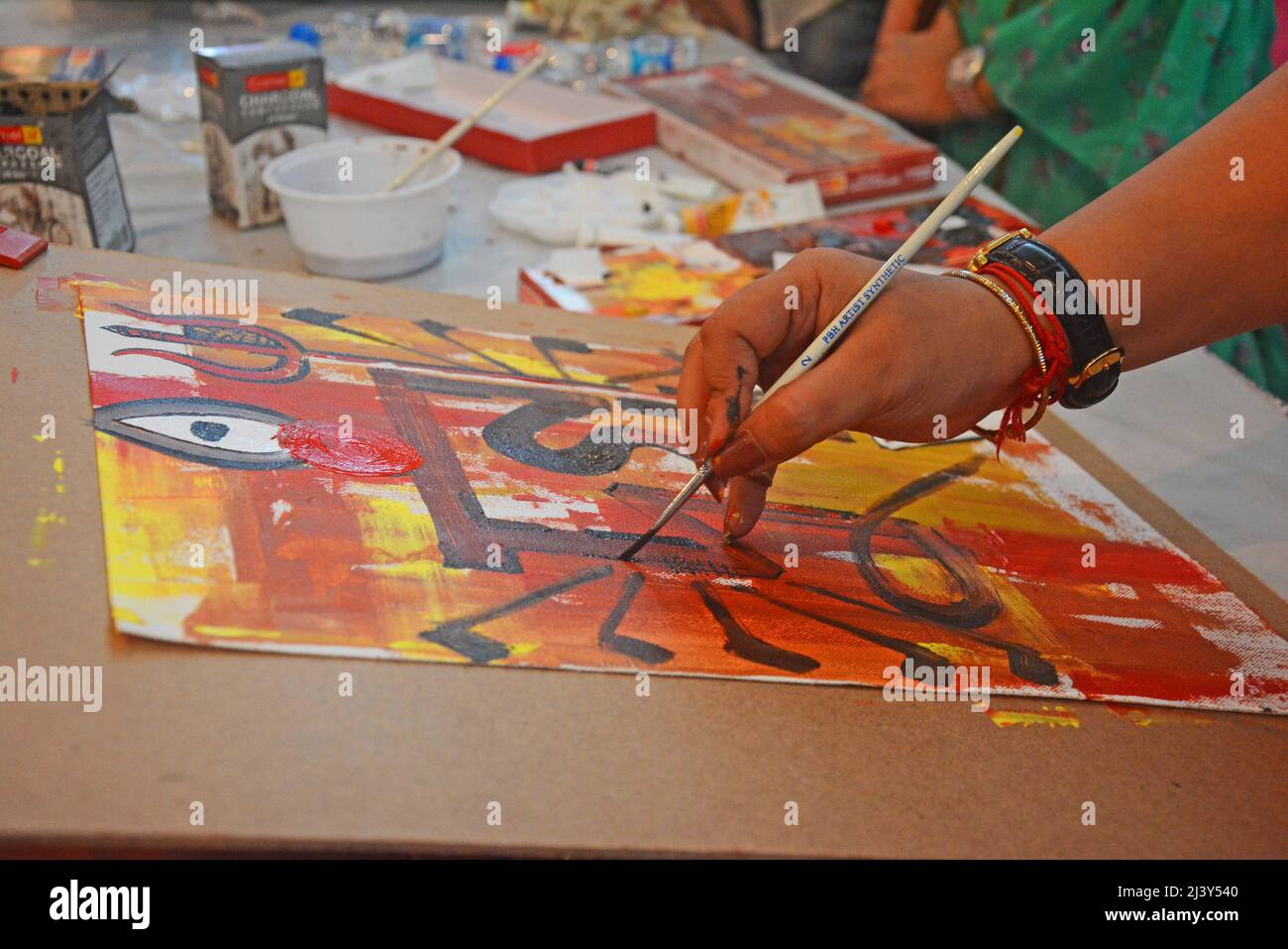 Kolkata, India. 10th Apr, 2022. Many renowned artists were painting ...