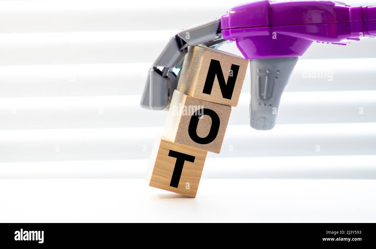 NOT, good manufacturing practice symbol. Concept words 'NOT, good ...