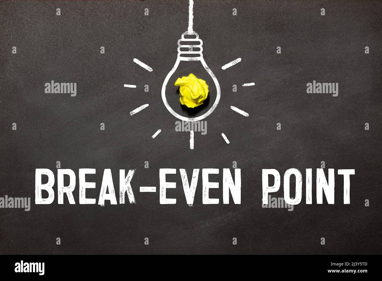Break-Even Point text on blackboard, business concept background Stock ...