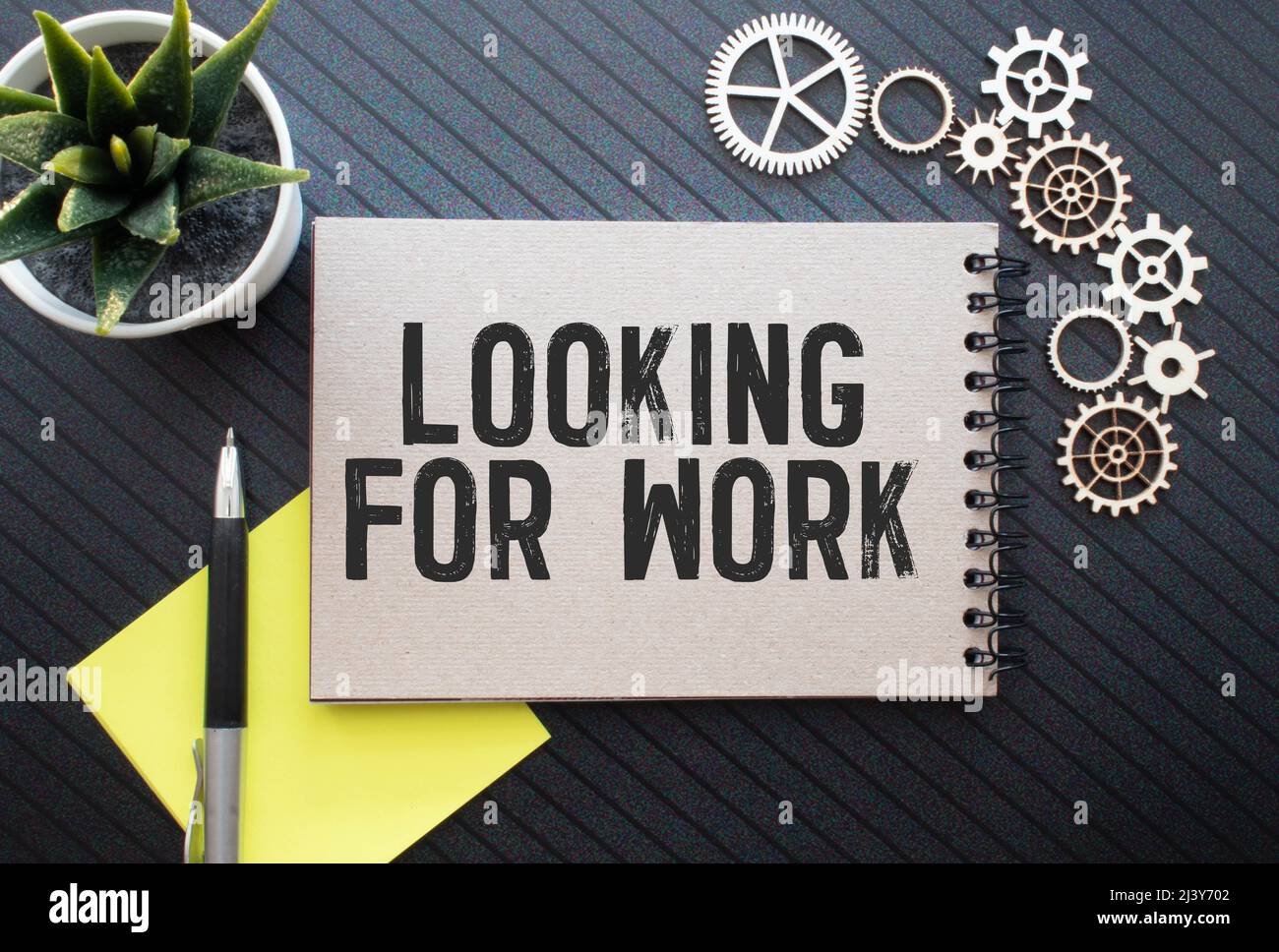 Concept for looking for work a post it note isolated on white Stock ...