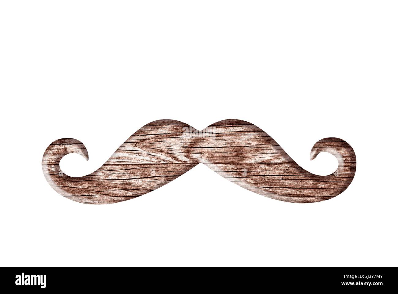 Wooden mustache shape isolated on white background Stock Photo - Alamy