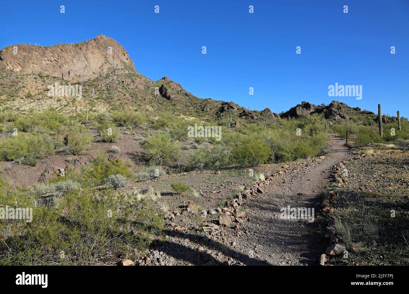 Sunset view trail - Picacho Peak State Park, Arizona Stock Photo - Alamy