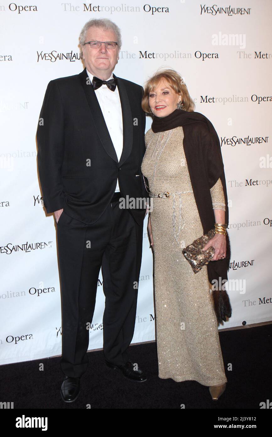 Sir Howard Stringer and Barbara Walters attend the Metropolitan Opera's ...