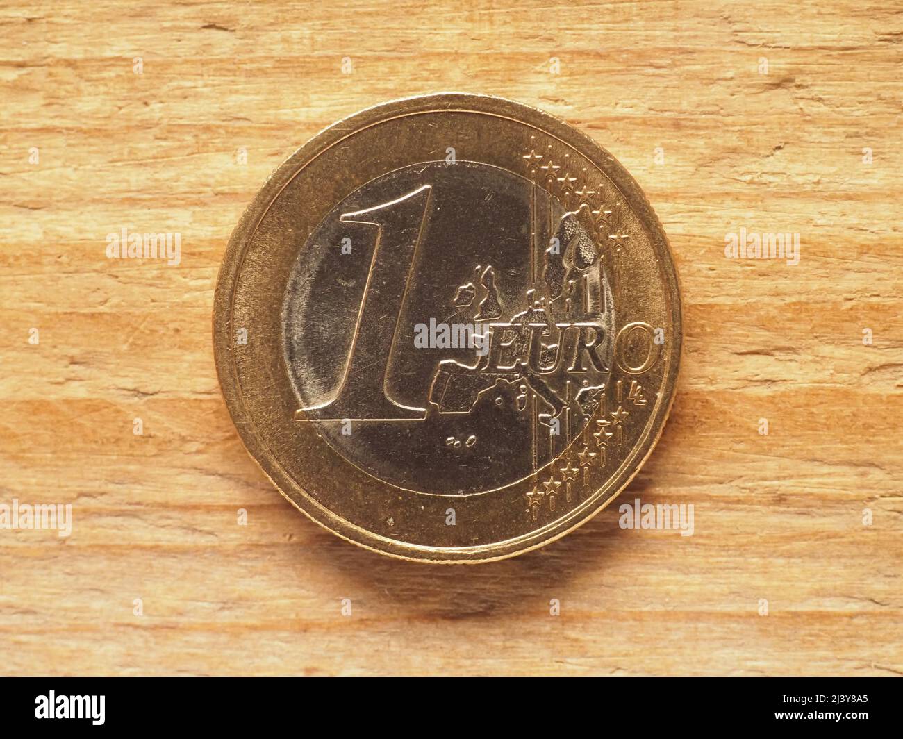 One Euro coin common side, currency of the European Union Stock Photo ...