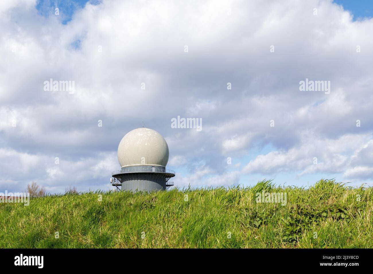on a hill stands the military radar station Elmenhorst Stock Photo - Alamy