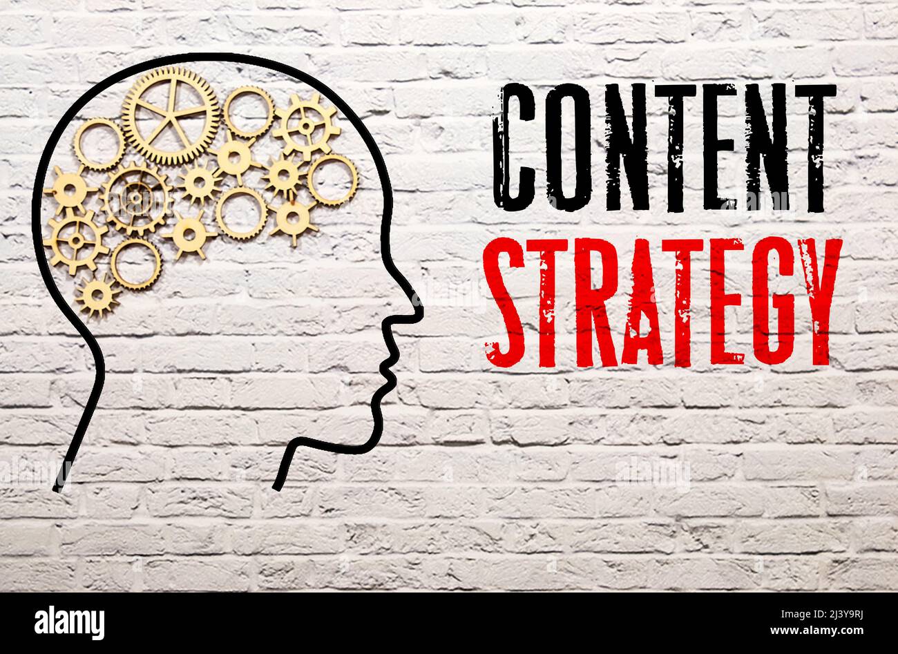 content strategy word cloud on isolated vintage blackboard with a chalk ...