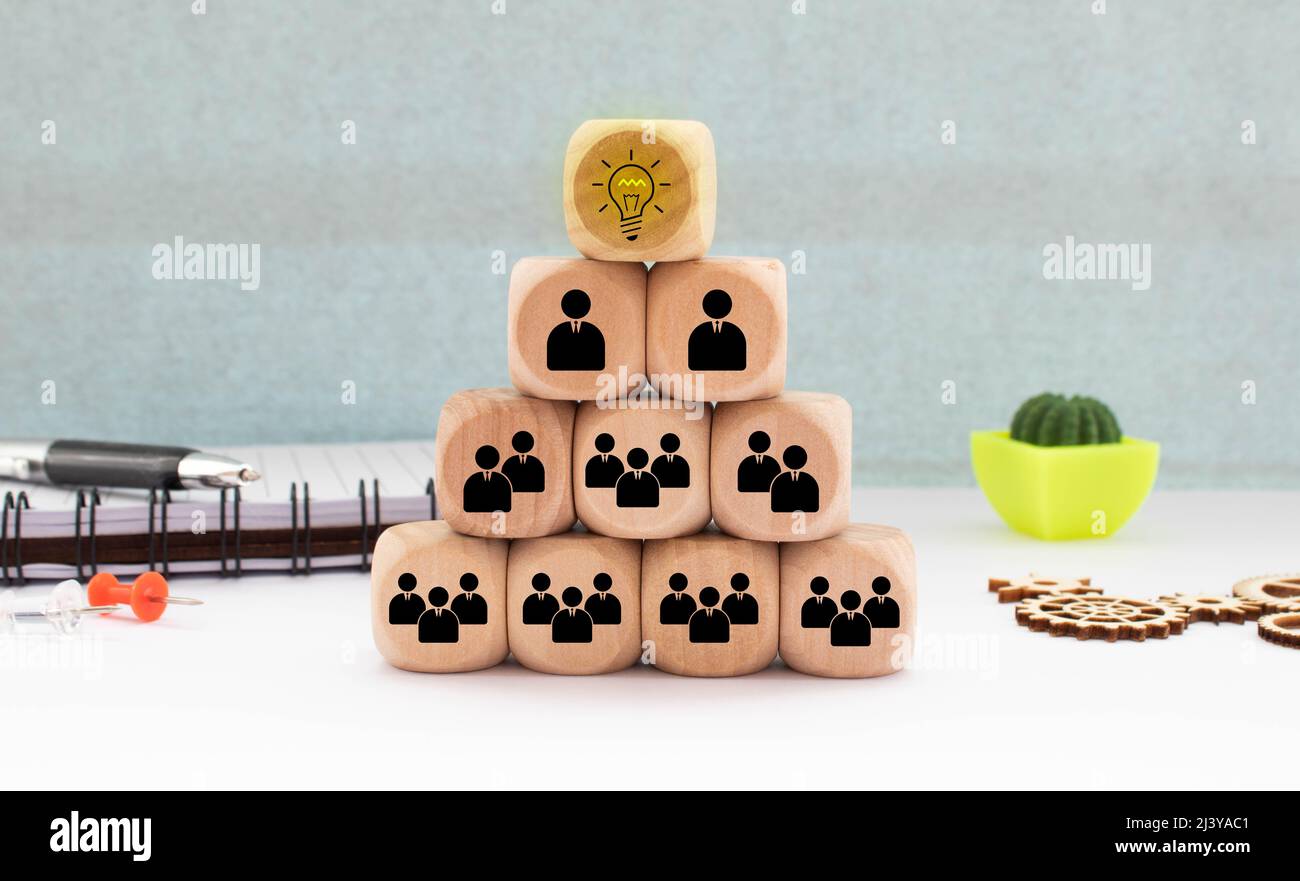 Concept creative idea and innovation. Hand picked wooden cube block with light bulb icon Stock ...