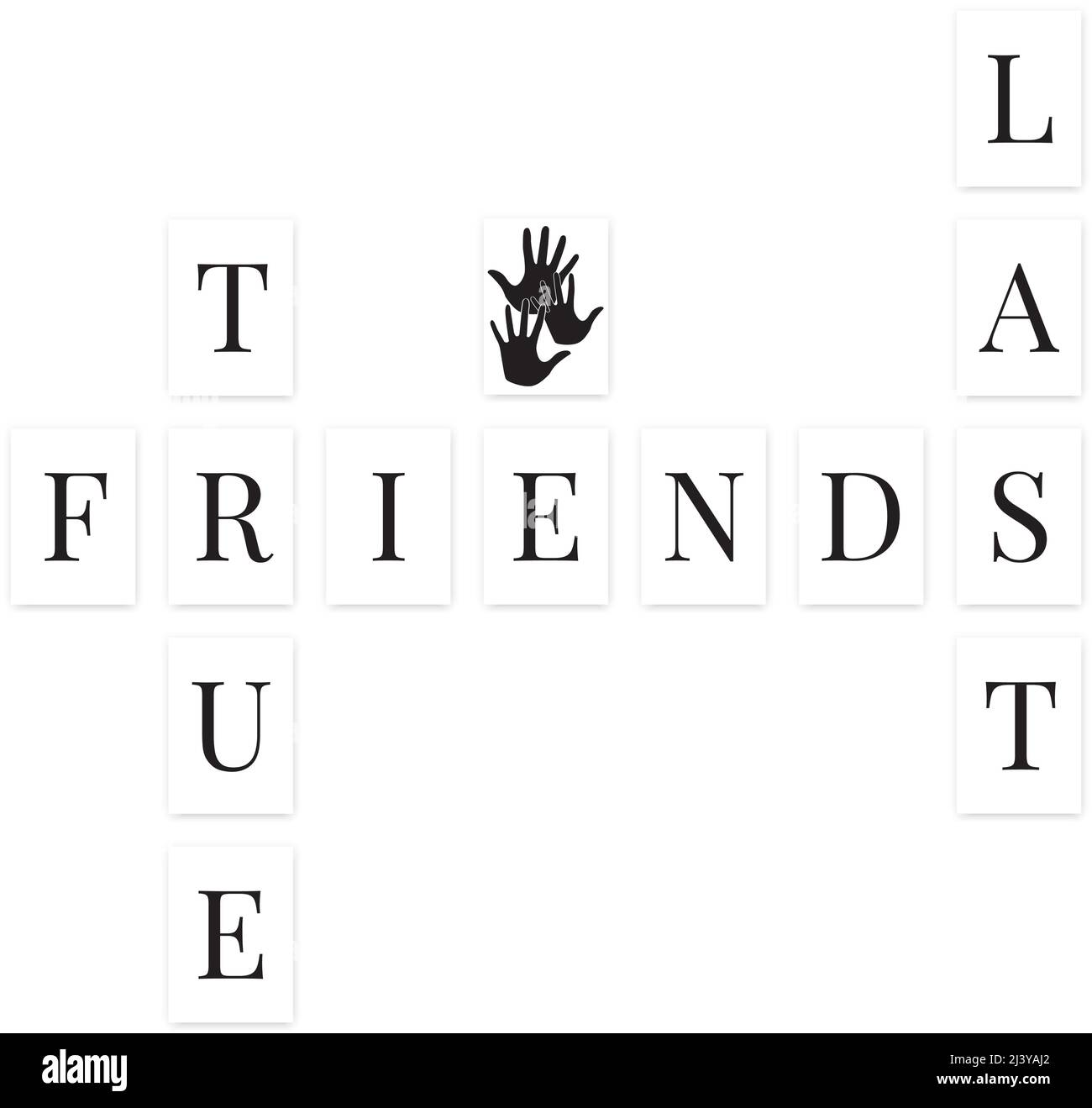 True friends last, vector. Wall art, A4. Scandinavian minimalist poster ...