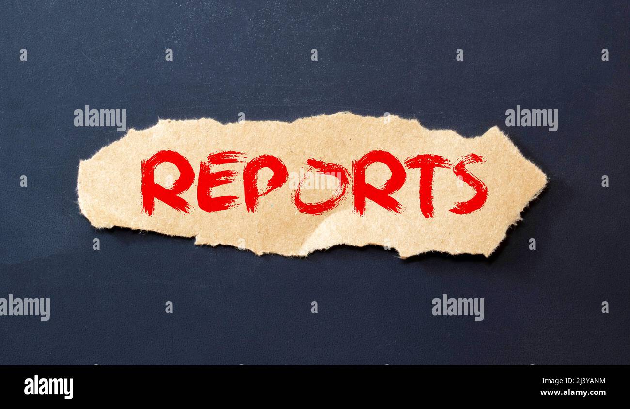 Headline report, concept of report Stock Photo - Alamy