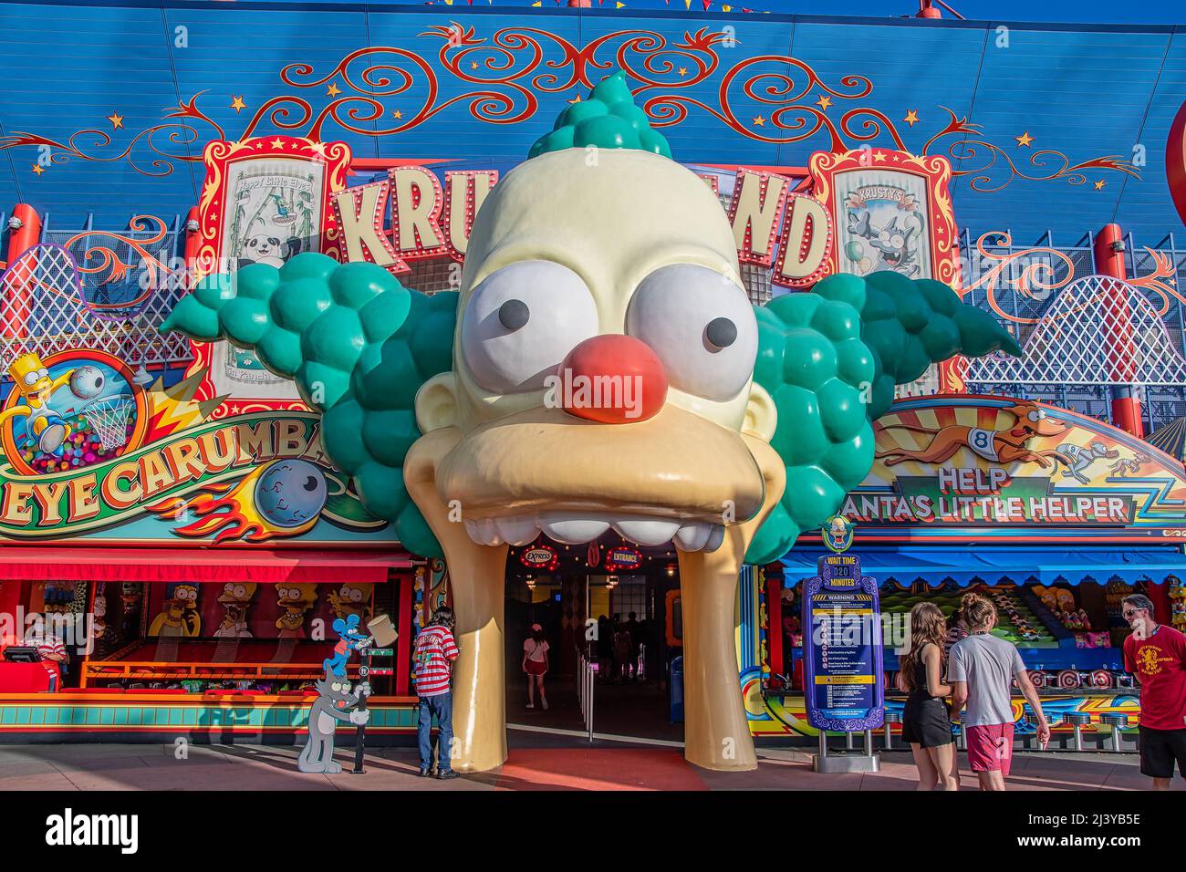 ORLANDO, USA - MARCH 07 2022: Entrance to the Simpsons ride at ...