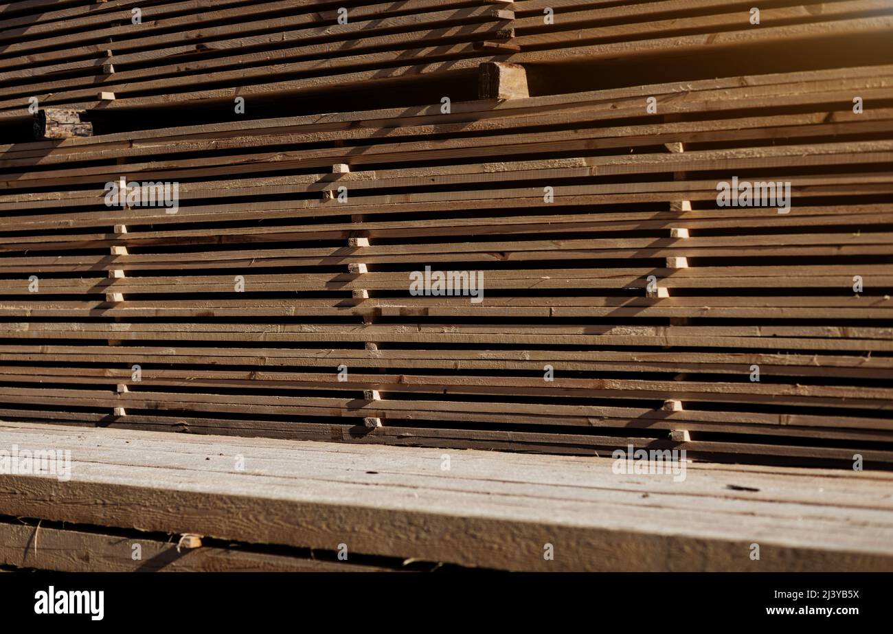 Wood timber construction materials. lumber and hardwood Stock Photo - Alamy