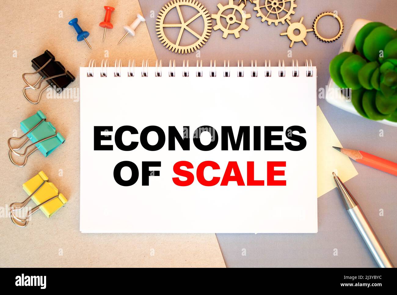 Scale of supply, text words typography written on paper against blue ...