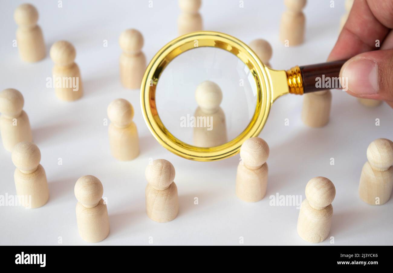 wooden man representing the leader Stock Photo - Alamy