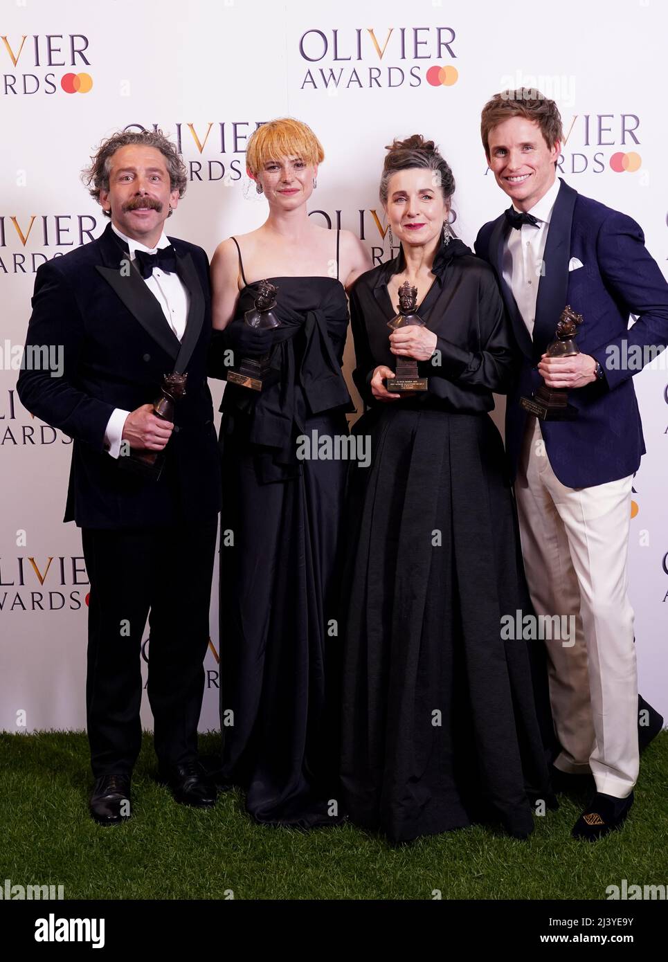 Cabaret co-stars Elliot Levey (left), Jessie Buckley, Liza Sadov and ...