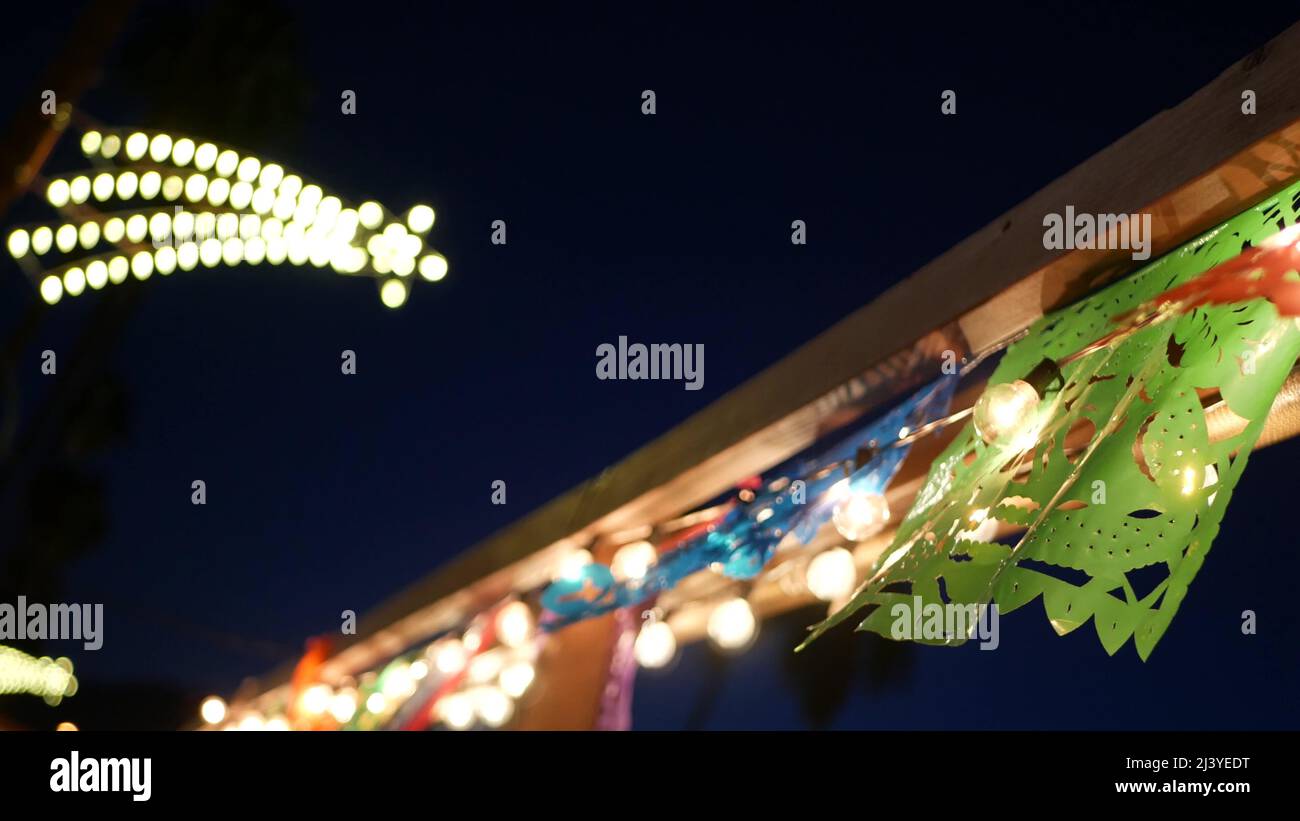 Mexican papel picado tissue paper banner hi-res stock photography and ...