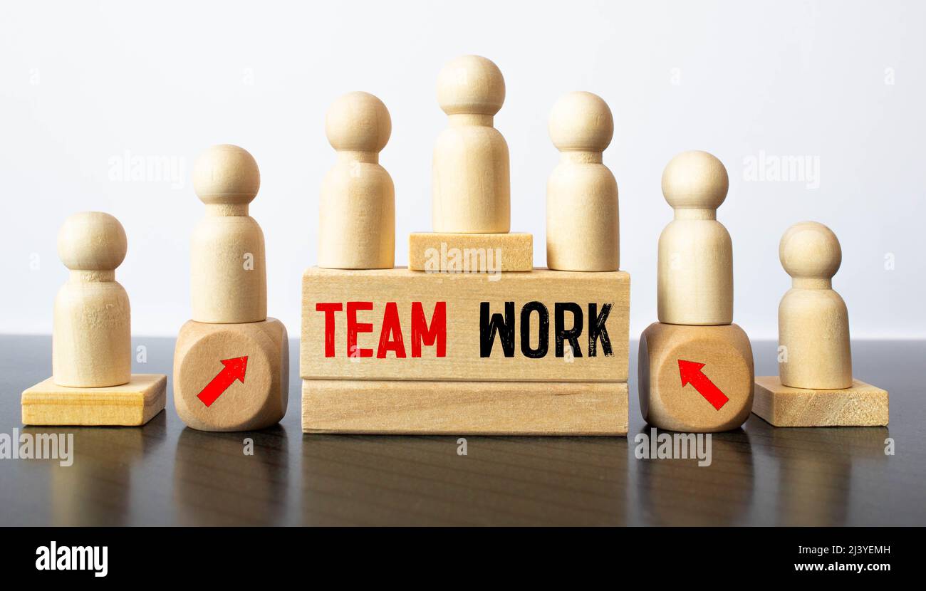 TEAMWORK word written on wood block Stock Photo - Alamy