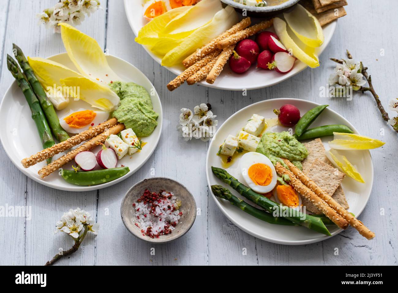 Boiled egg asparagus dip hi-res stock photography and images - Alamy